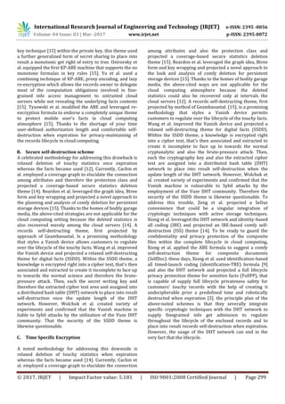 Secure Data Self-Destructing with Time Constraint in Clouds | PDF | Cloud Computing | Internet
