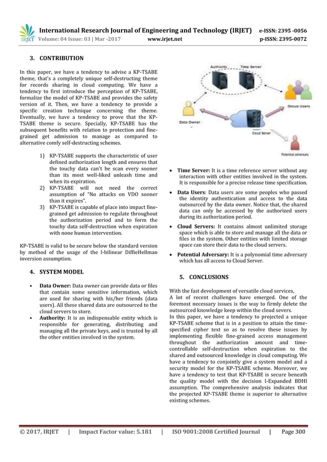 Secure Data Self Destructing With Time Constraint In Clouds Pdf