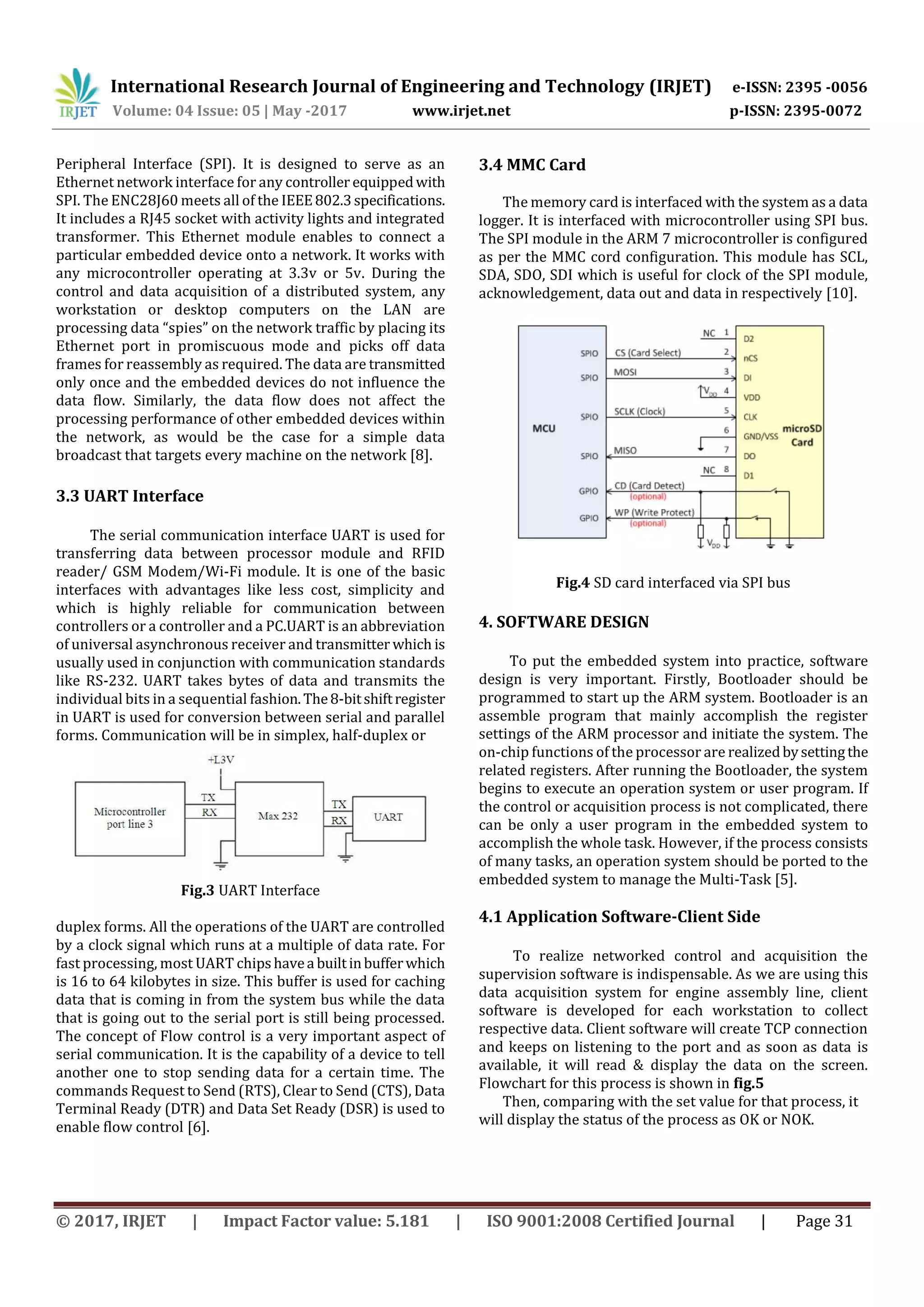 IRJET-Design of ARM Based Data Acquisition and Control System for Engine Assembly Monitoring | PDF