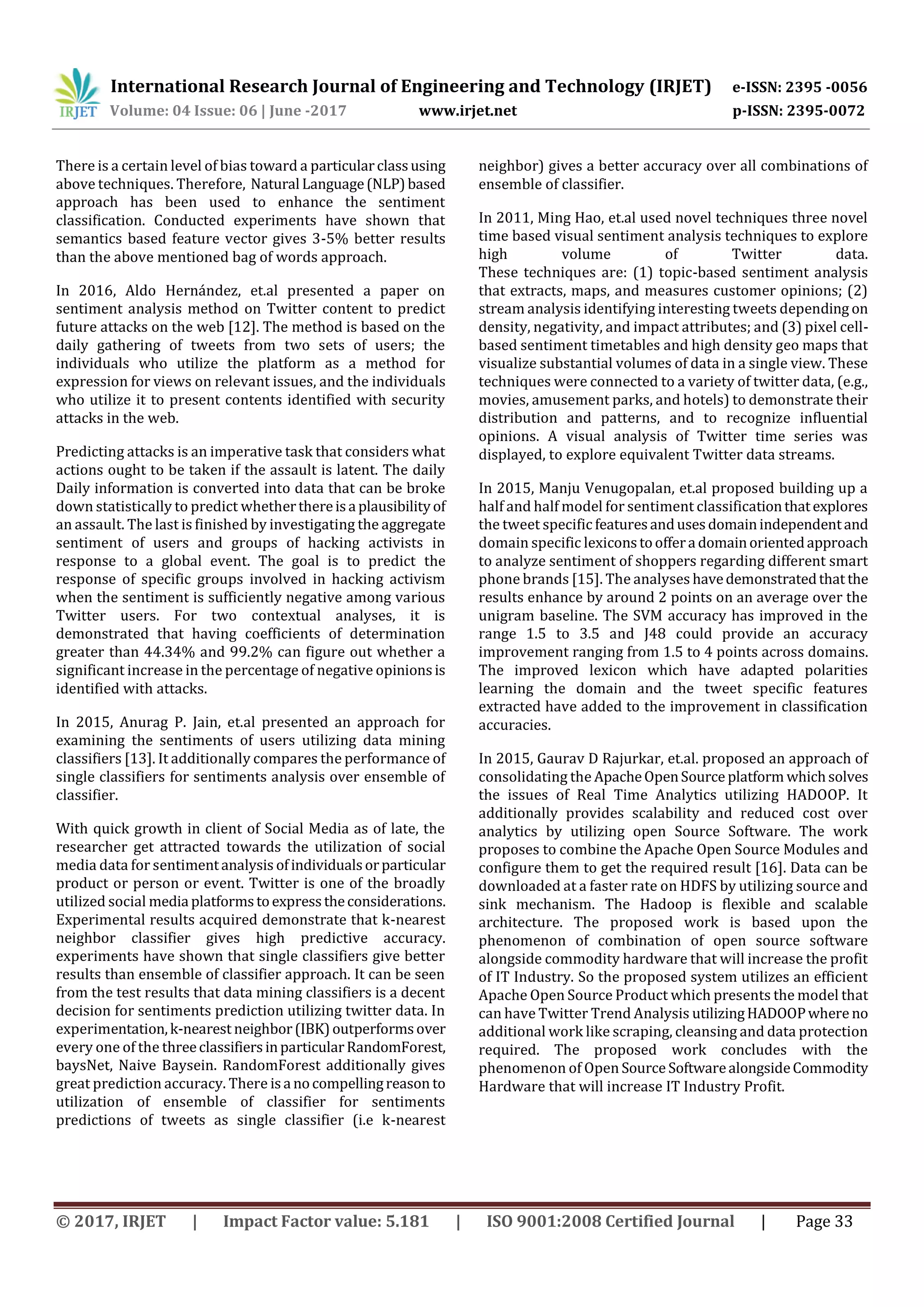 Sentiment Analysis on Twitter Data | PDF