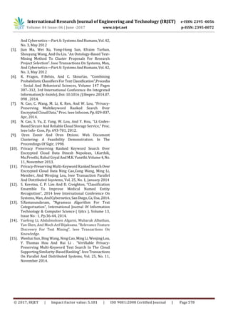 A Robust Keywords Based Document Retrieval by Utilizing Advanced Encryption System | PDF