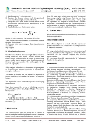 Educational Data Mining to Analyze Students Performance – Concept Plan ...