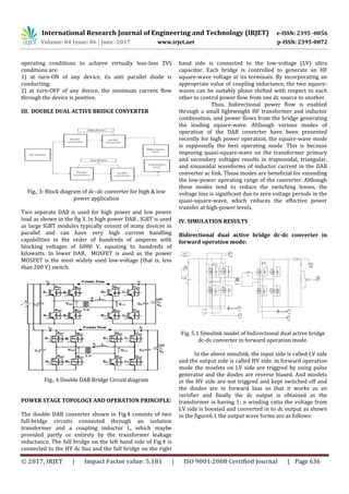 High-Power Bidirectional Dual Active Bridge and Double Dual Active Bridge DC-DC Converter | PDF
