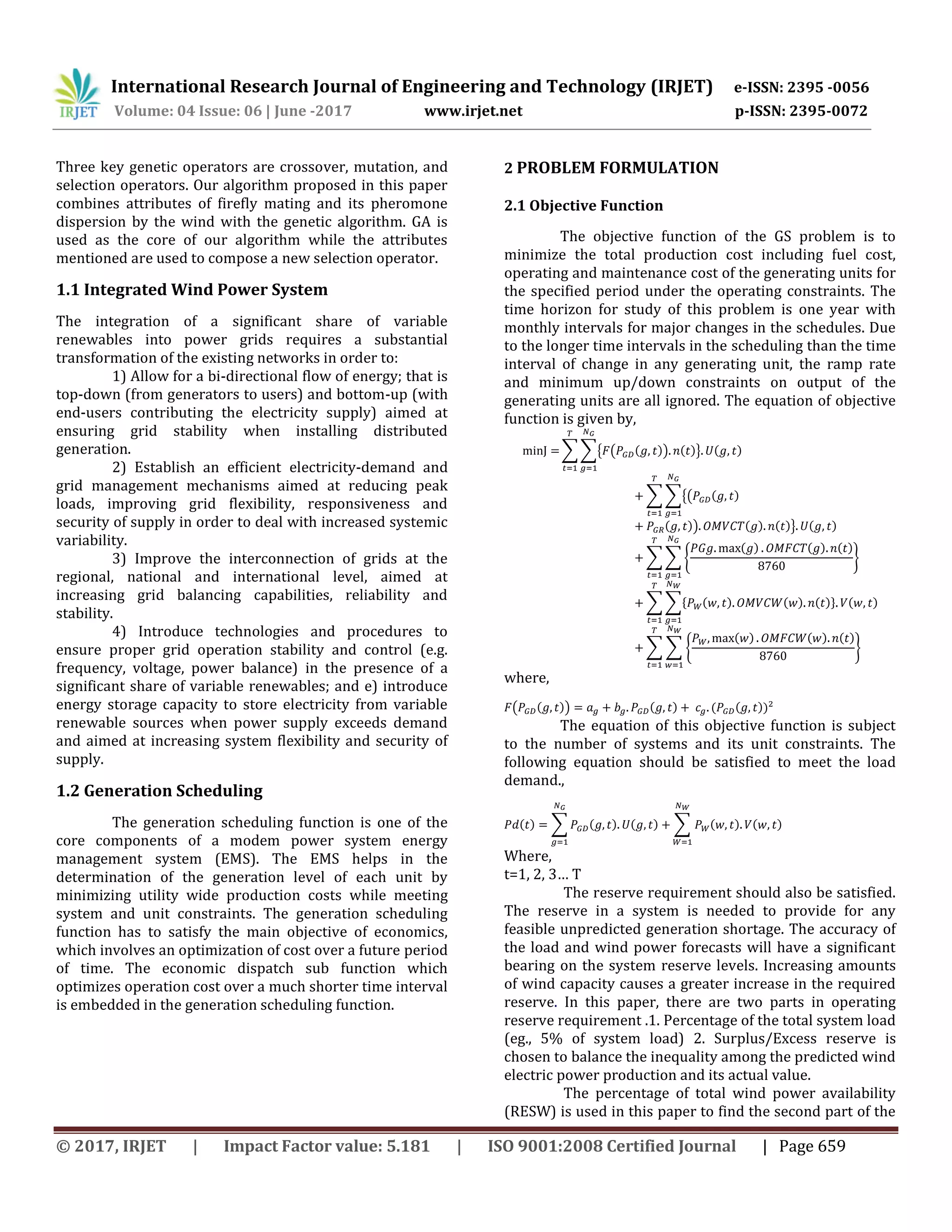 Electricity Generation Scheduling an Improved for Firefly Optimization ... Electricity Generation Scheduling an Improved for Firefly Optimization ...