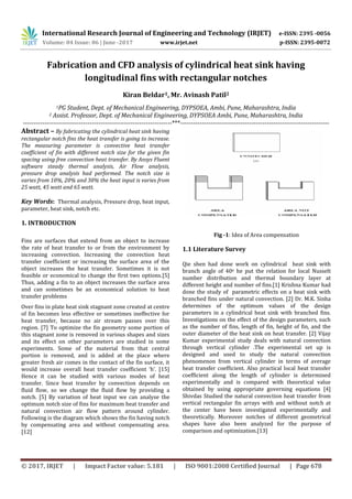 Fabrication and CFD Analysis of Cylindrical Heat Sink Having ...