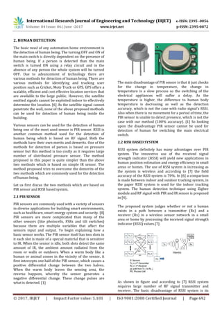 Automatic Home Lighting solutions using Human Detection, Sunlight ...