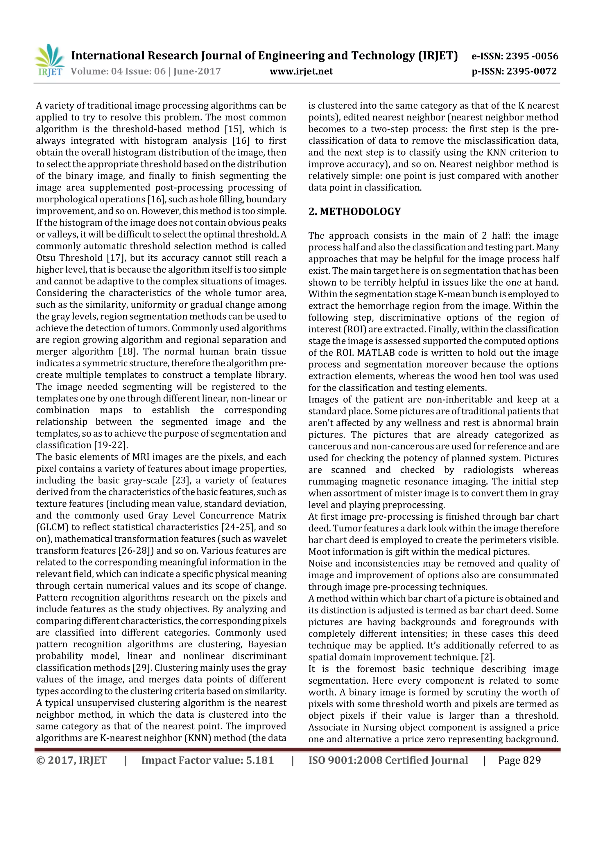 Performance Analysis of SVM Classifier for Classification of MRI Image ...