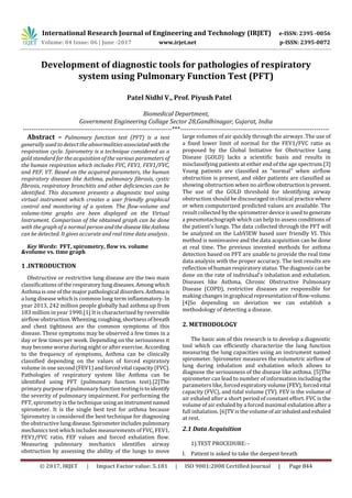 Development of Diagnostic Tools for Pathologies of Respiratory System ...