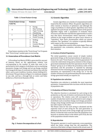 Operation Sequencing and Machining Parameter Selection in CAPP for Cylindrical Part using Hybrid ...