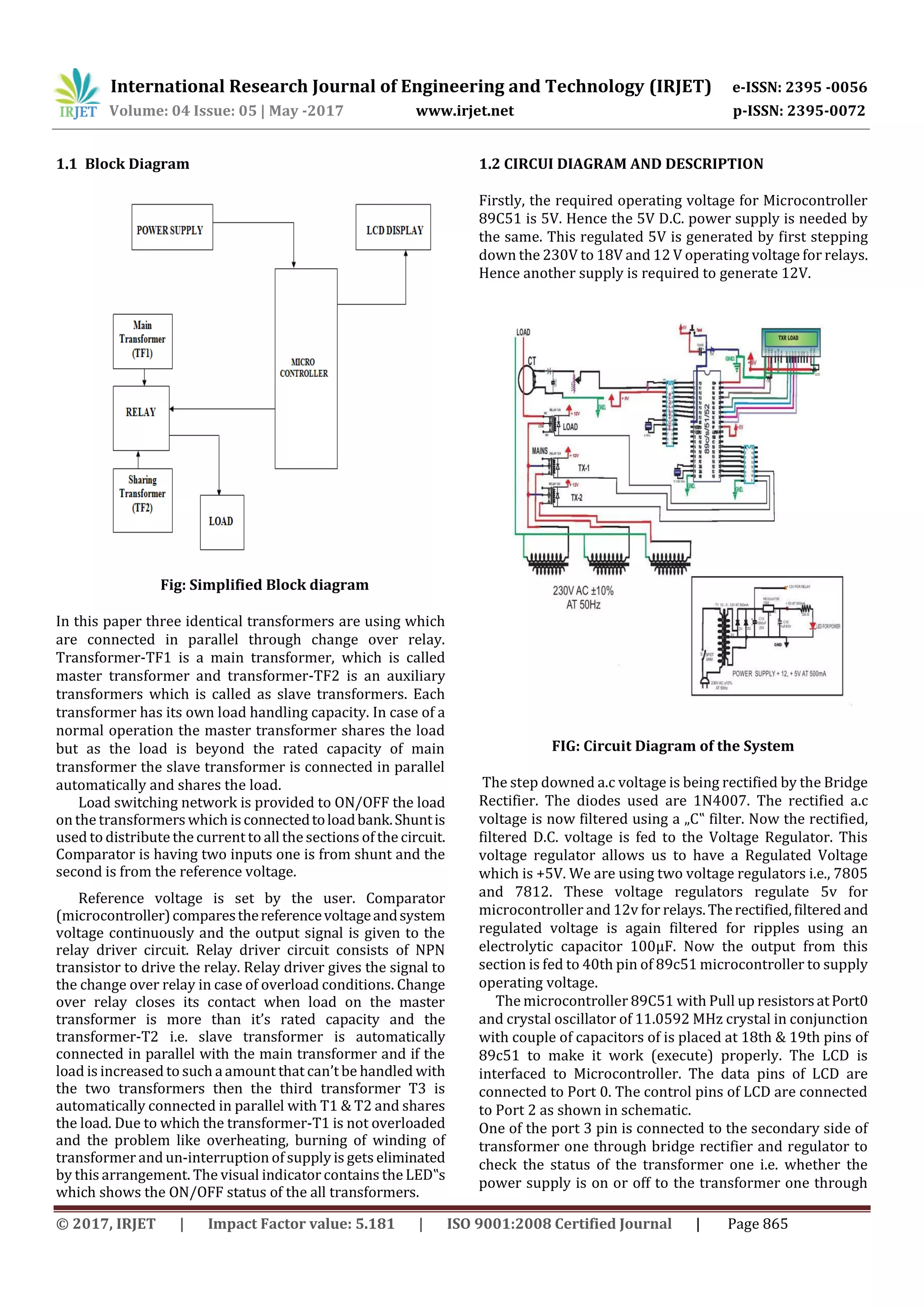 Distribution and Load Sharing of Transformer Automatically by using Microcontroller | PDF