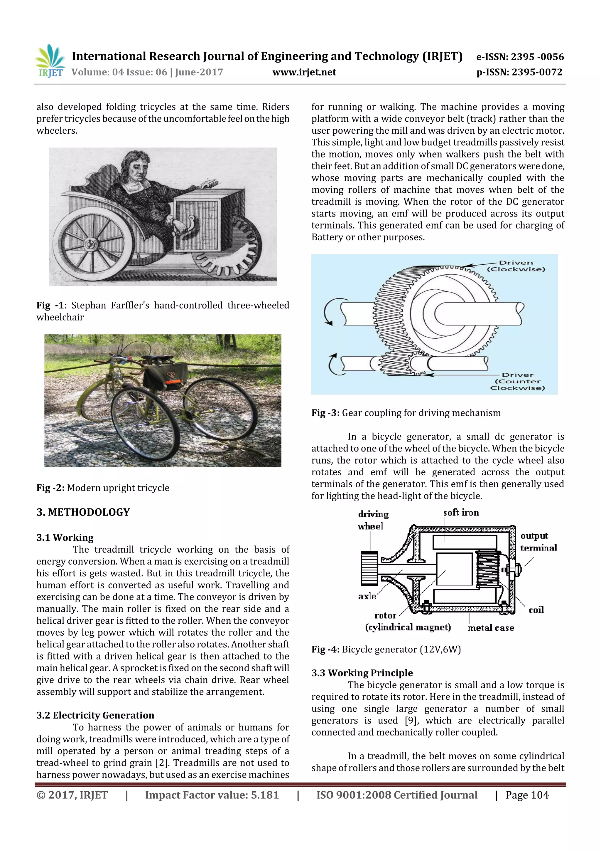 Electricity Generation using Treadmill Tricycle | PDF