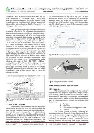 Electricity Generation using Treadmill Tricycle | PDF