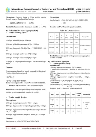 Partial Replacement of Course and Fine Aggregate byPlastic Waste and Bed Ash | PDF | Civil ...