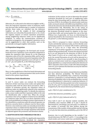 Channel Aware Detection of Forwarding Attacks in WSN with Malicious Node Detection Based on Co ...