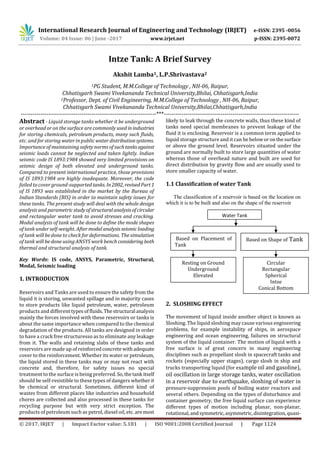 Intze Tank : A Brief Survey | PDF | Civil Engineering Industry | Industries