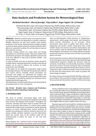 Data Analysis and Prediction System for Meteorological Data | PDF