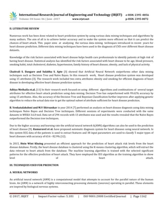 Comparing Data Mining Techniques used for Heart Disease Prediction | PDF