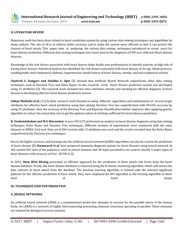 Comparing Data Mining Techniques used for Heart Disease Prediction | PDF