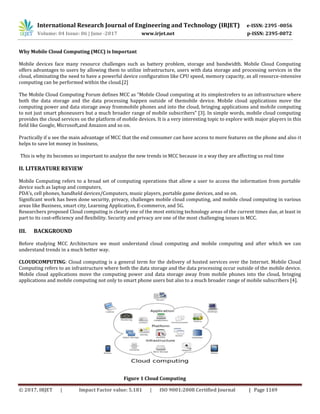 Study on Mobile Cloud Computing, It's Architecture, Challenges and Various Trends | PDF