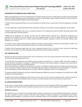 Study on Mobile Cloud Computing, It's Architecture, Challenges and Various Trends | PDF