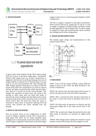 Automatic Star Delta Starter using Relay and Adjustable Electronic Timer for 3 Phase Induction ...
