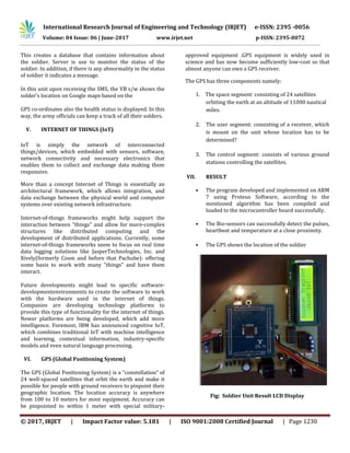 GPS And IoT Based Soldier Tracking & Health Indication System | PDF