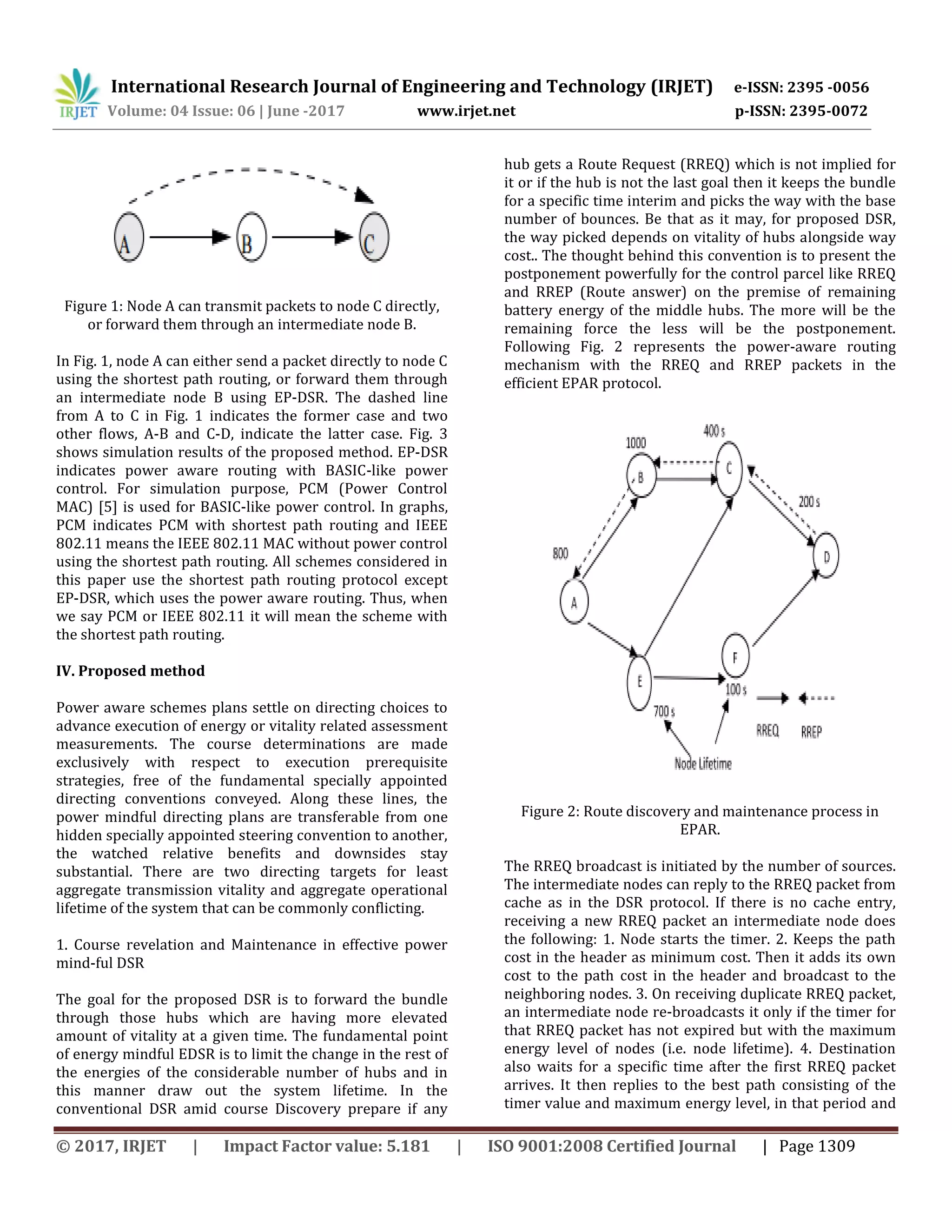 Minimization of Energy Consumption using EPAR-DSR Protocol in Manet | PDF