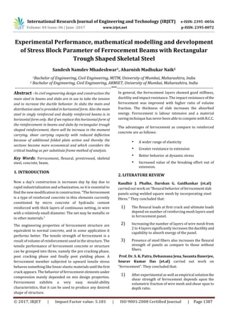 Experimental Performance, Mathematical Modelling and Development of Stress Block Parameter of ...