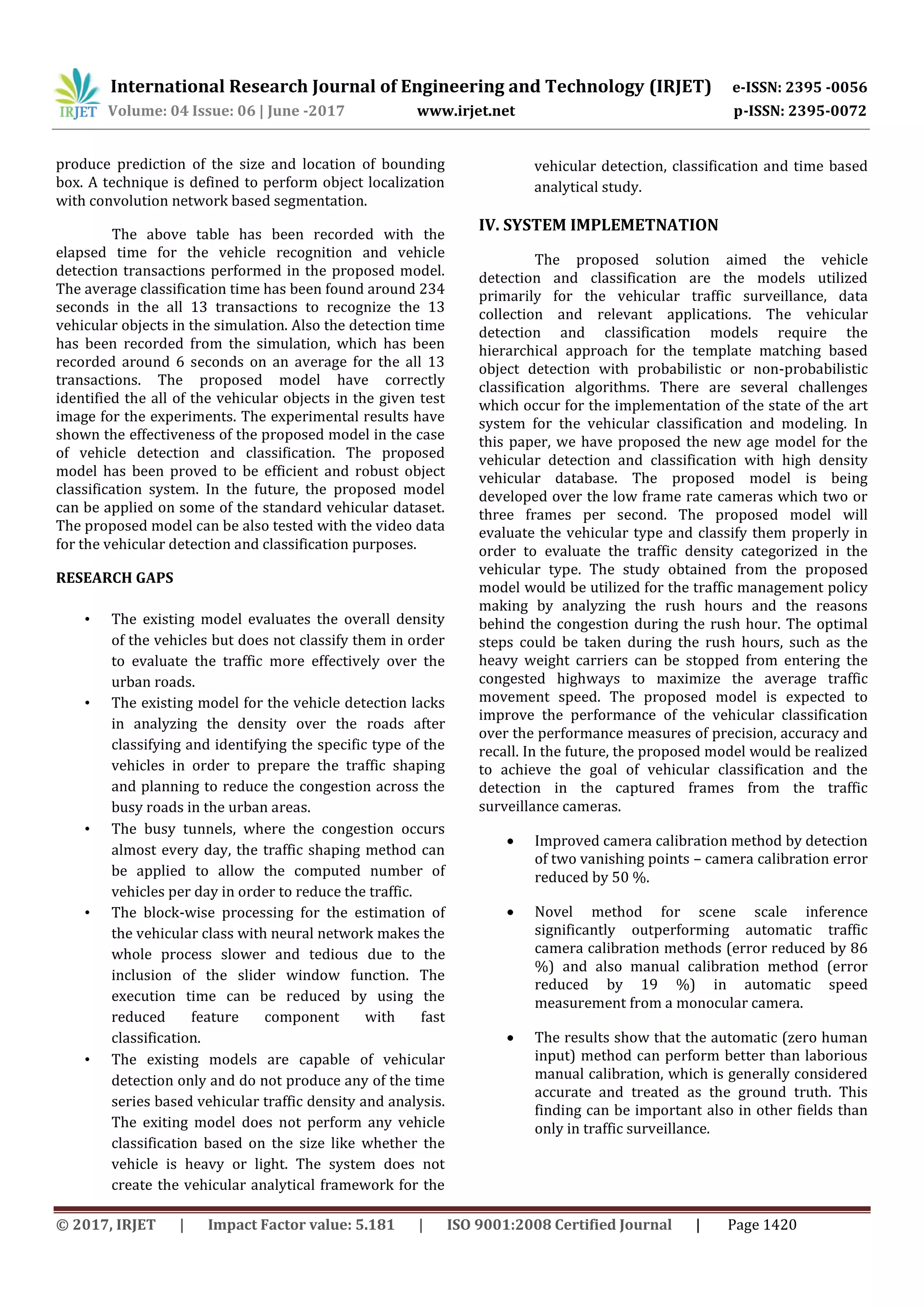 Deep Learning Approach Model for Vehicle Classification using Artificial Neural Network | PDF