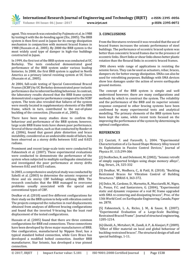 Review on Structural Performance of Braced Steel Sturtures Under Dynamic Loading | PDF