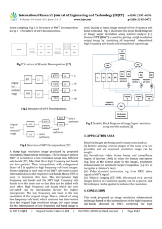 Image Resolution Enhancement by using Wavelet Transform | PDF