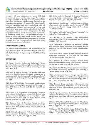 Image Resolution Enhancement by using Wavelet Transform | PDF