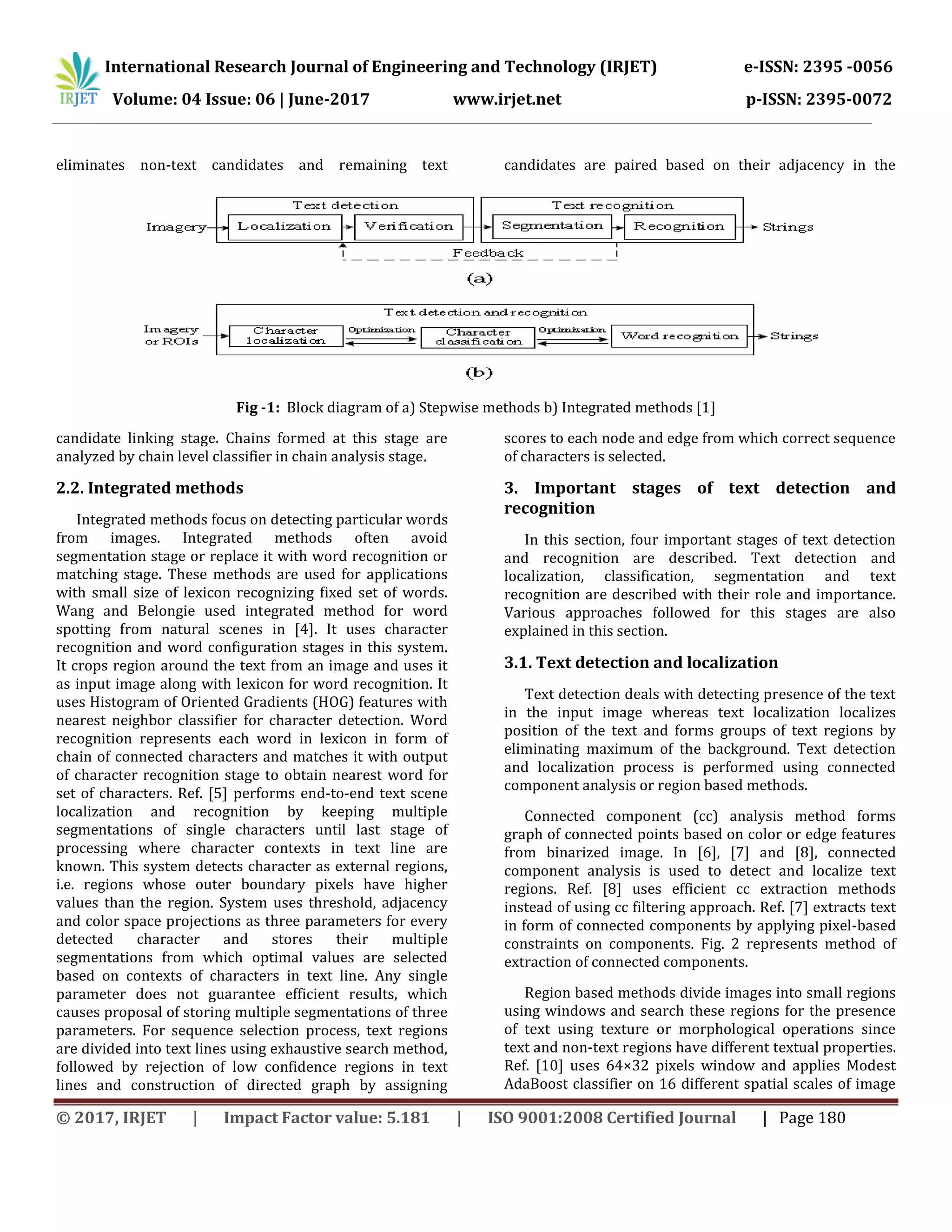 Text Detection and Recognition: A Review | PDF
