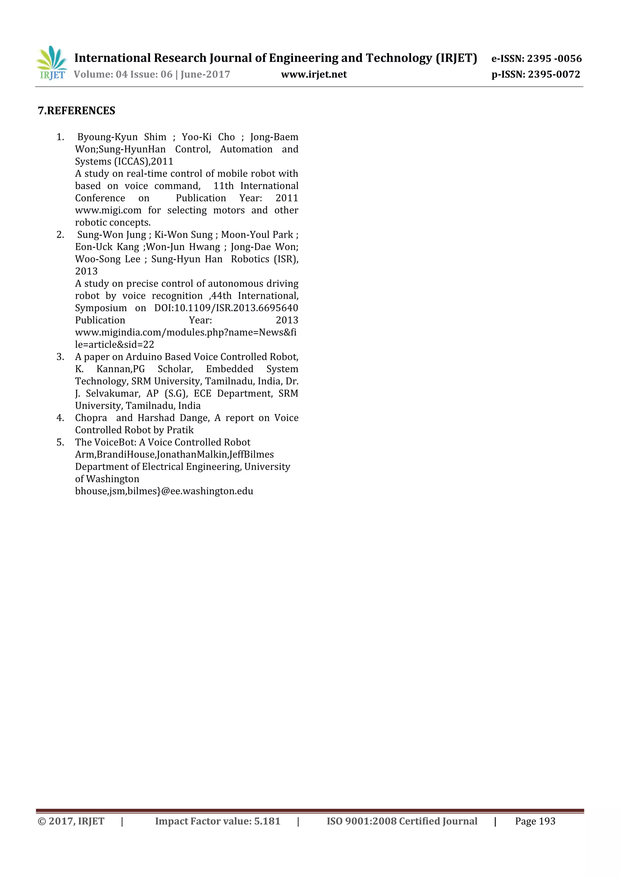 Voice Controlled Robotic Vehicle | PDF