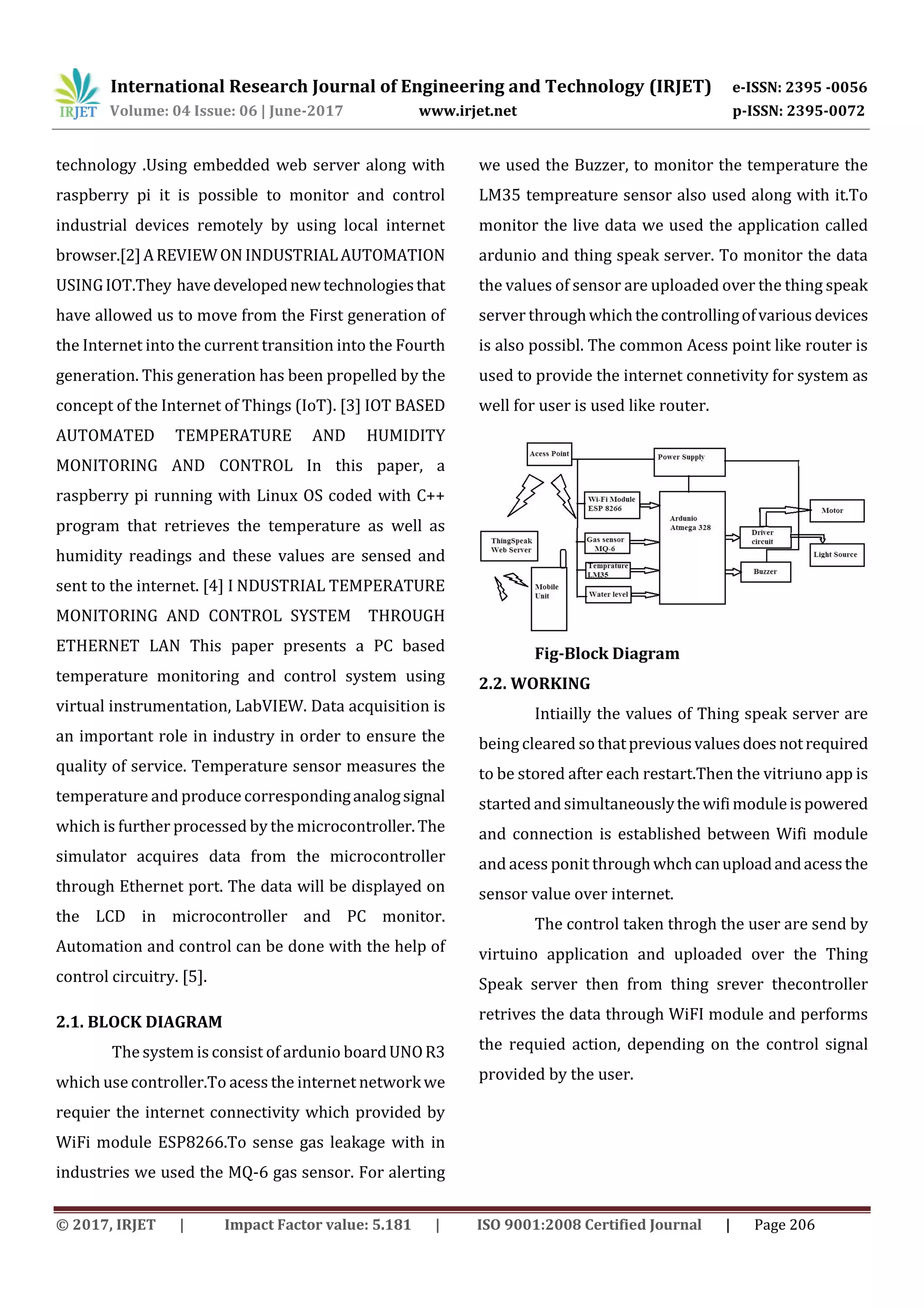 Industrial Automation using IoT | PDF