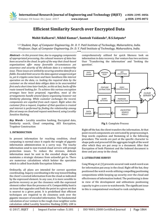 Efficient Similarity Search over Encrypted Data | PDF