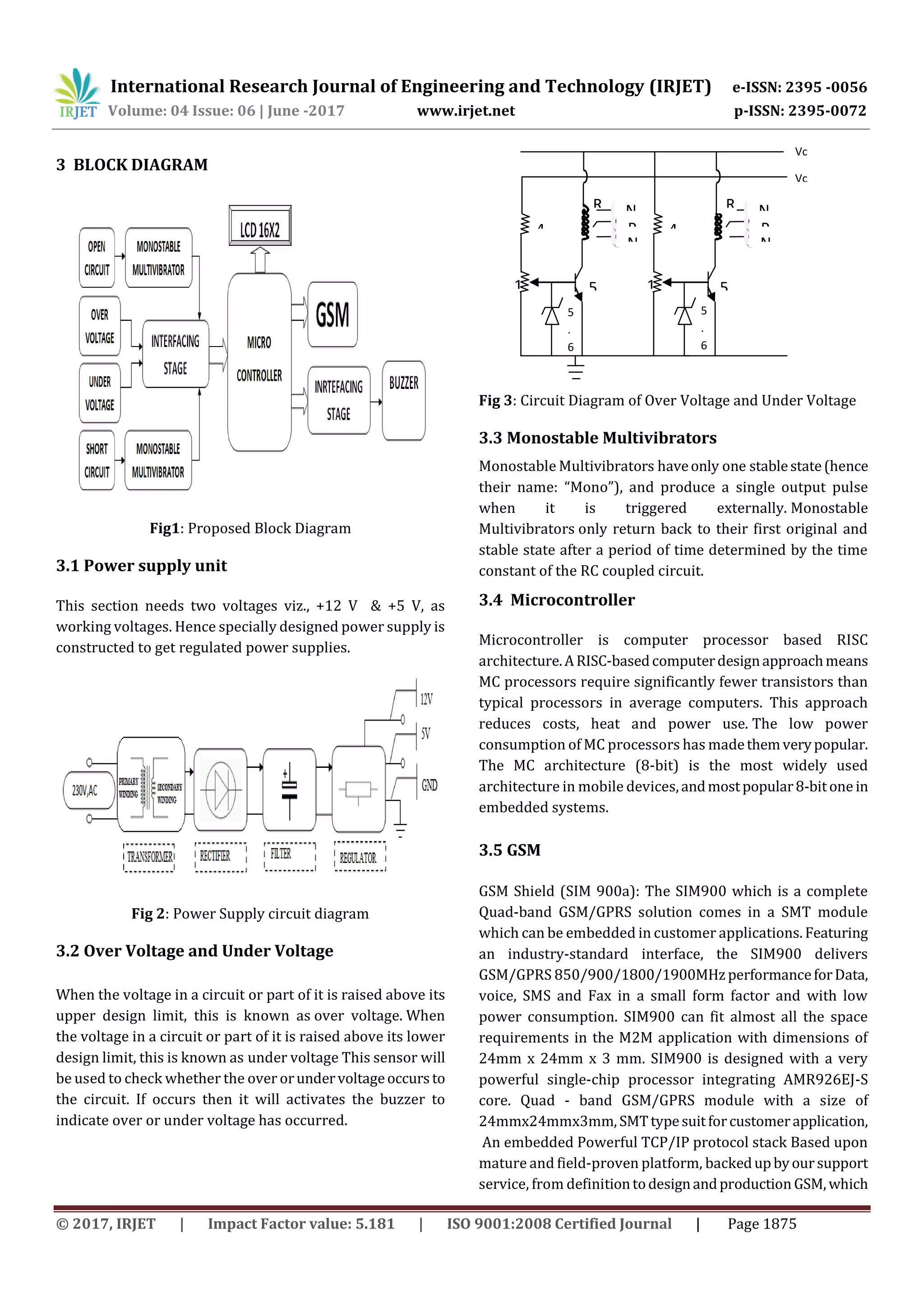 Analysis Of Fault Detection And Its Location Using Microcontroller For