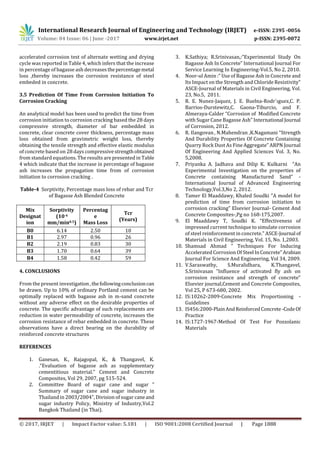 Experimental Study on Strength and Durability of Concrete with Bagasse ...