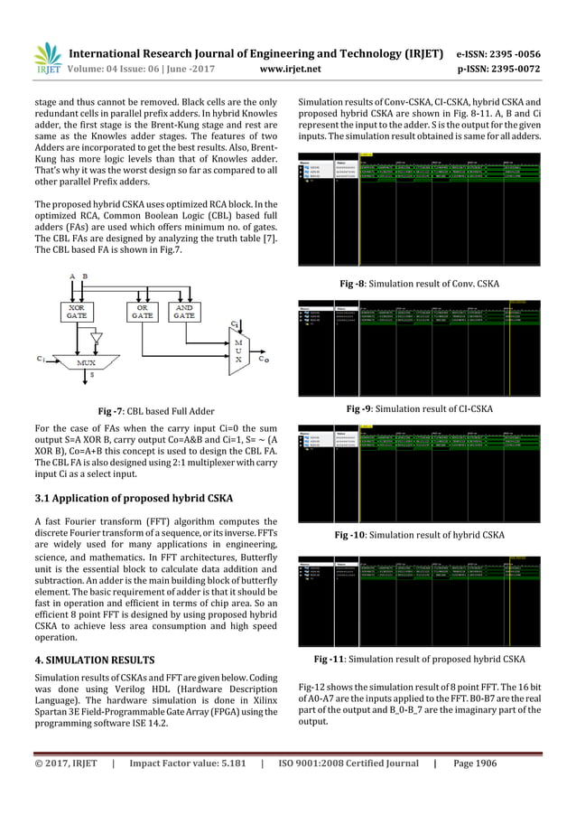 Design and Implementation of an Efficient Carry Skip Adder | PDF | Programming Languages | Computing