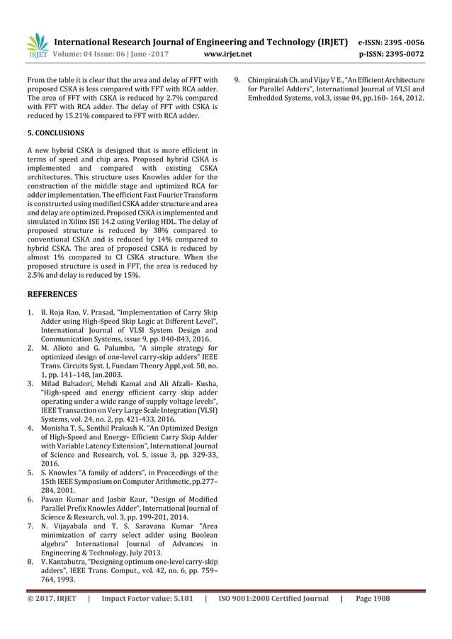 Design And Implementation Of An Efficient Carry Skip Adder Pdf