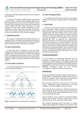 A Survey on Cloud-Based IP Trace Back Framework | PDF