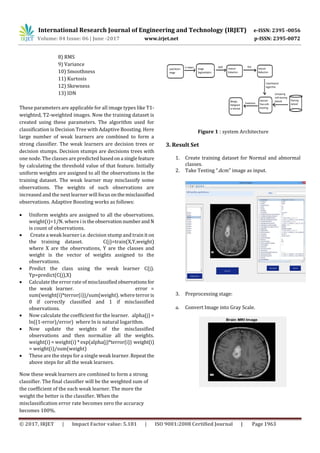 Brain Tumor Detection and Classification using Adaptive Boosting | PDF