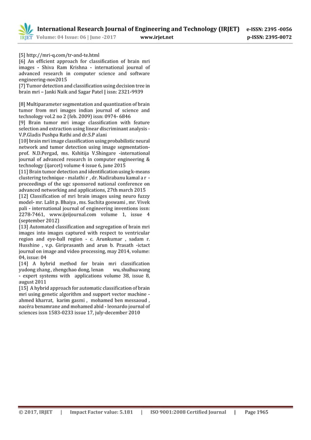 Brain Tumor Detection And Classification Using Adaptive Boosting Pdf