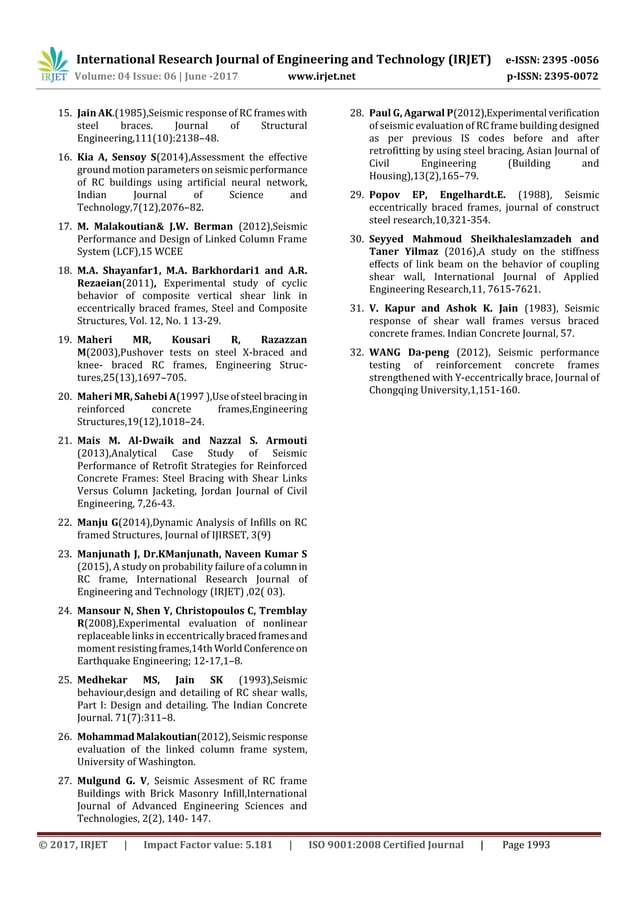 An Analytical Study of Linked Column Frame System in Multi Storey Multi Bay RC Building | PDF