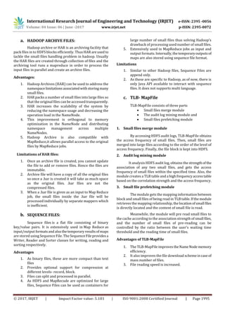 A Survey on Different File Handling Mechanisms in HDFS | PDF