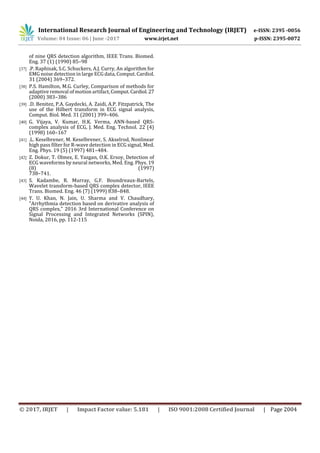 Cardio Logical Signal Processing for Arrhythmia Detection with Comparative Analysis of Q-Factor ...