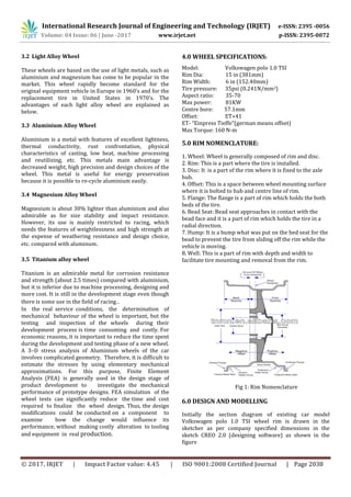 Design and Analysis of Alloy Wheels | PDF