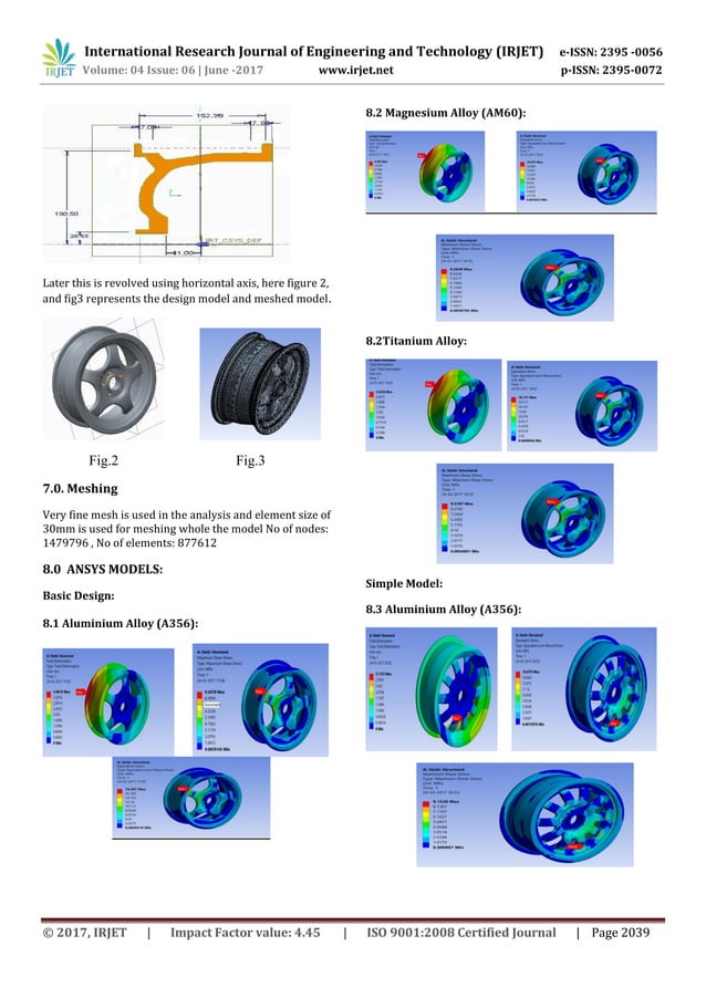 Design and Analysis of Alloy Wheels | PDF