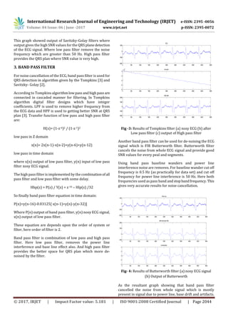 ECG Signal Denoising using Digital Filter and Adaptive Filter | PDF