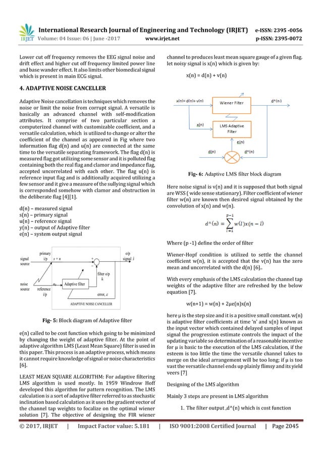Ecg Signal Denoising Using Digital Filter And Adaptive Filter Pdf